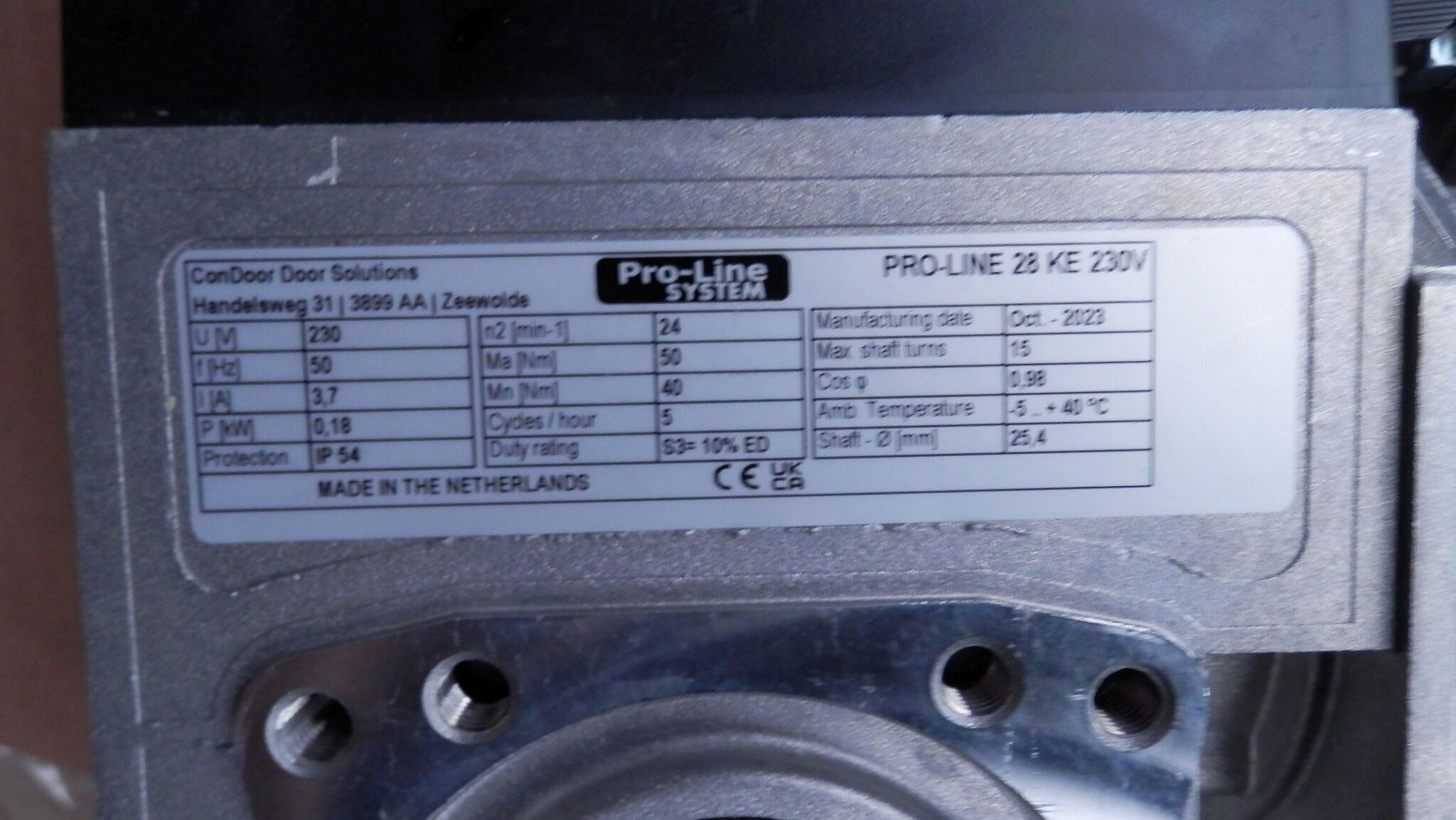 Pro Line 28 KE 230V + centrala V7E napęd bramy przemysłowej